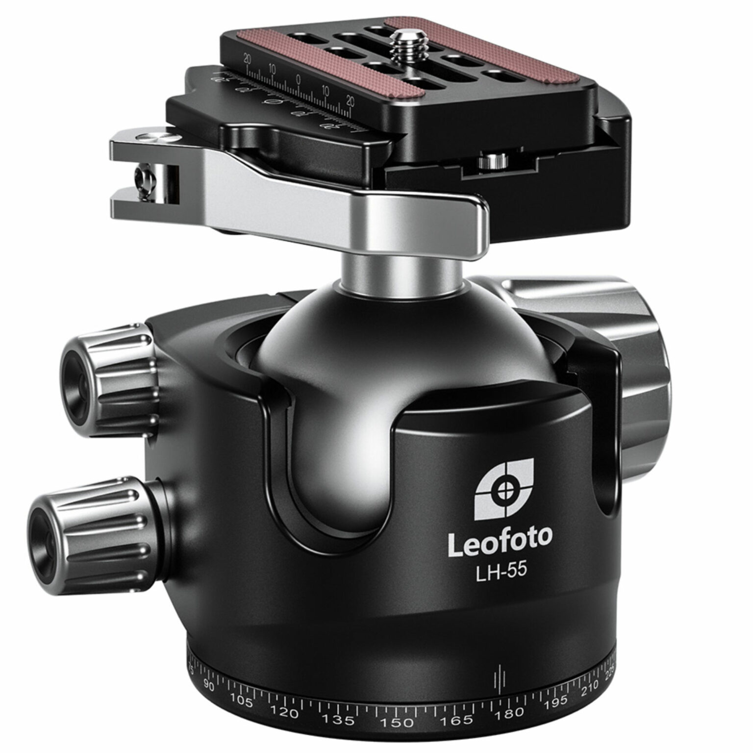 Leofoto LH-55LR 55mm Low Profile Ball Head with LR-70 Quick Release Lever Clamp and QP-70N Plate ...