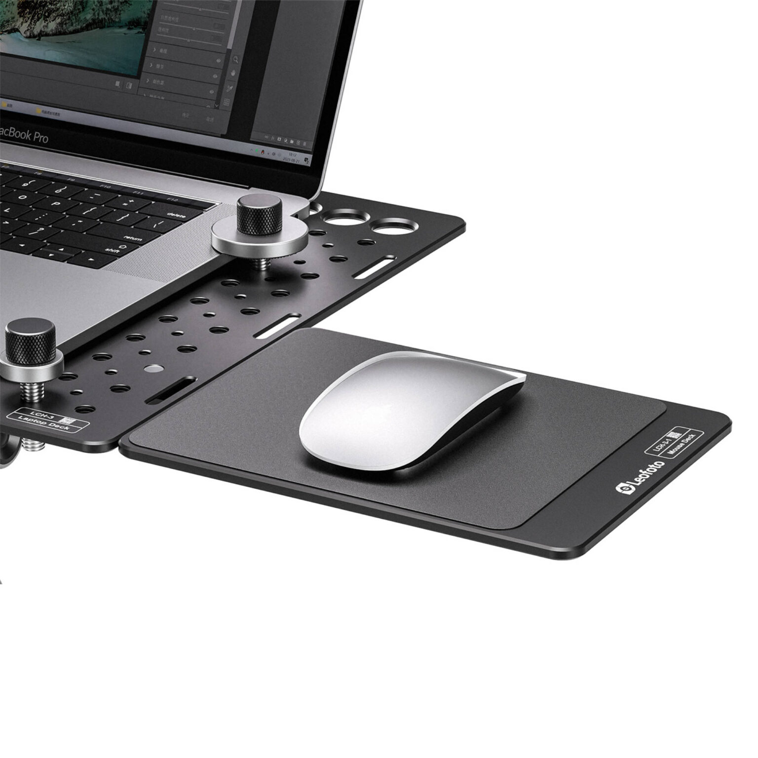 Leofoto LCH-3 Kit Laptop Tray with Mouse Pad Deck and Cup Holder ...