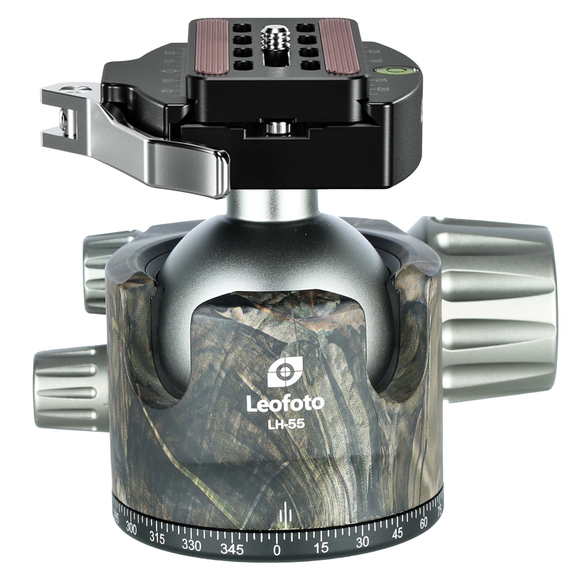 Leofoto LH-55LR 55mm Low Profile Ball Head with LR-70 Quick Release Lever Clamp and QP-70N Plate ...