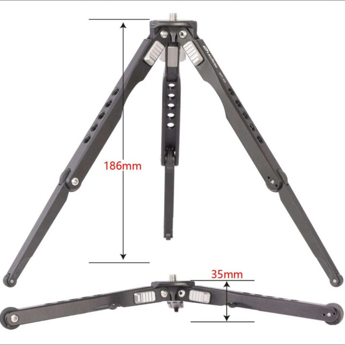 Leofoto MT-03 Table Top 2 Section Tripod with MBC-20 Inverted Ball Head ...
